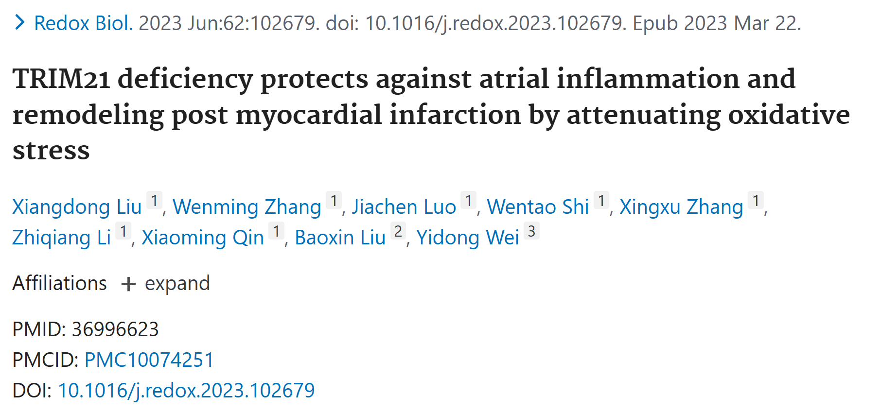 文献解析|TRIM21缺失——心肌梗死后心房炎症与重塑的保护性策略-技术资料-上海优宁维生物科技股份有限公司