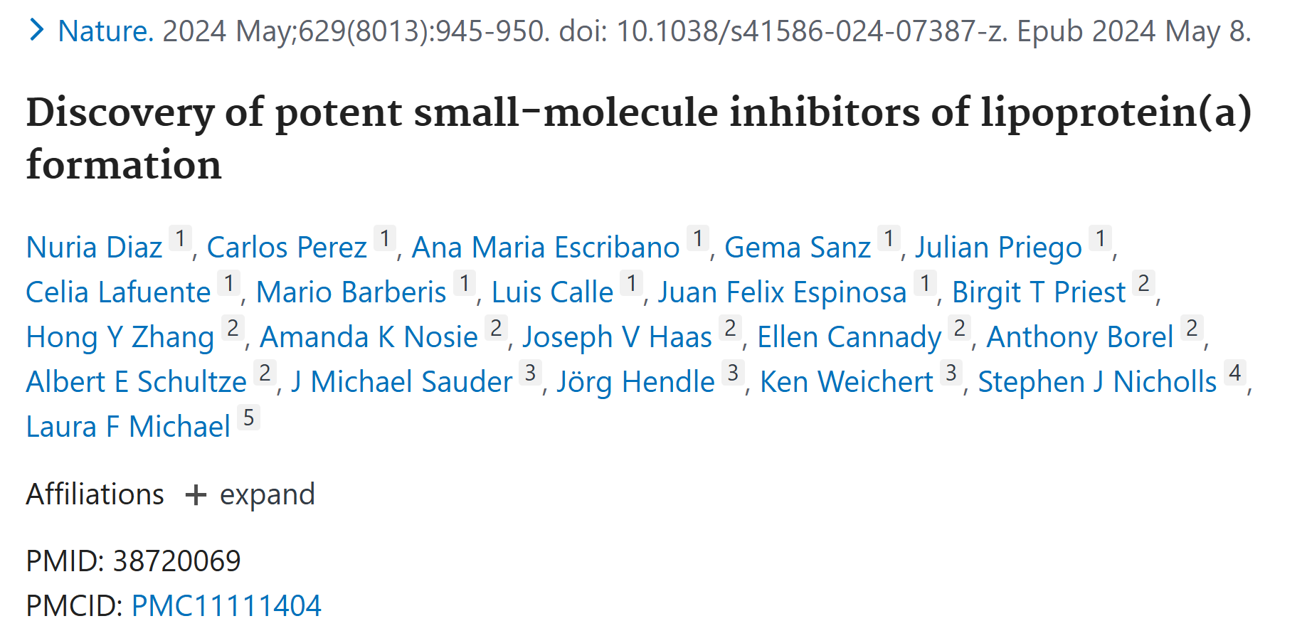 文献解析|脂蛋白(a)形成高效小分子抑制剂的发现、机制及临床前疗效