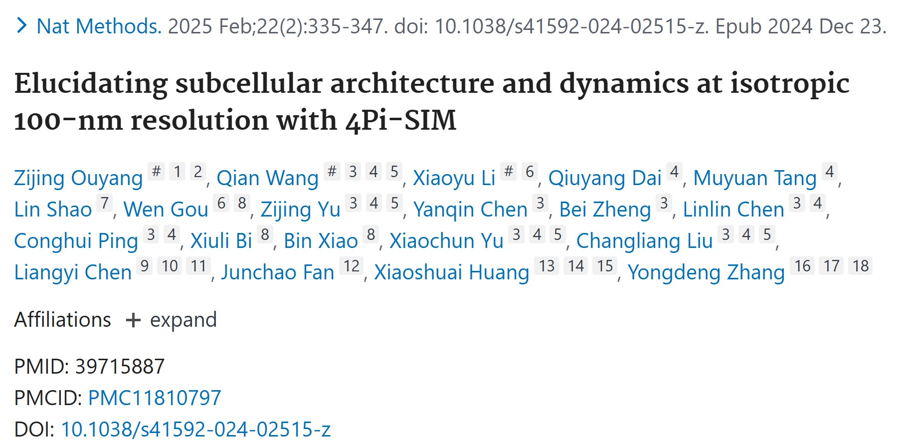 文献解析|4Pi-SIM显微镜：突破传统显微镜局限，实现100纳米各向同性分辨率